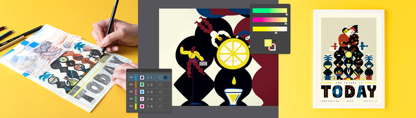 Online Course - Poster Illustration for Feel-Good Interiors (Adriana ...